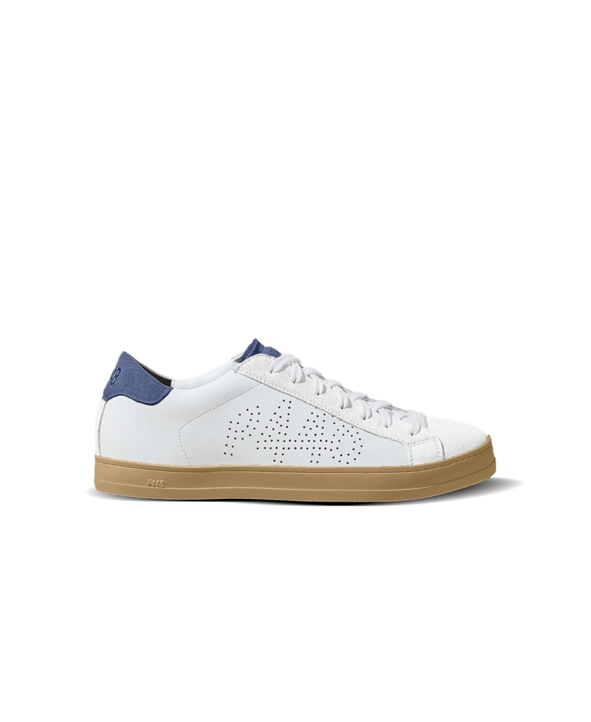 Click here for P448 Mens John Leather Sneakers - White  Navy prices