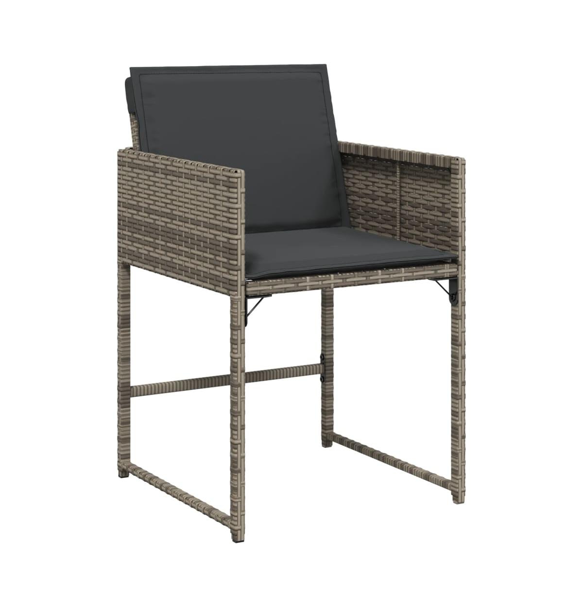 Click here for Patio Chairs with Cushions 4 pcs Gray Poly Rattan... prices
