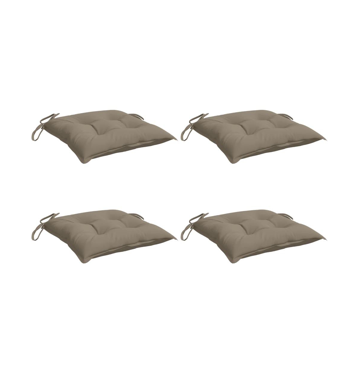 Click here for vidaXL Chair Cushions 4 pcs Taupe 15.7x15.7x2.8 Ox... prices