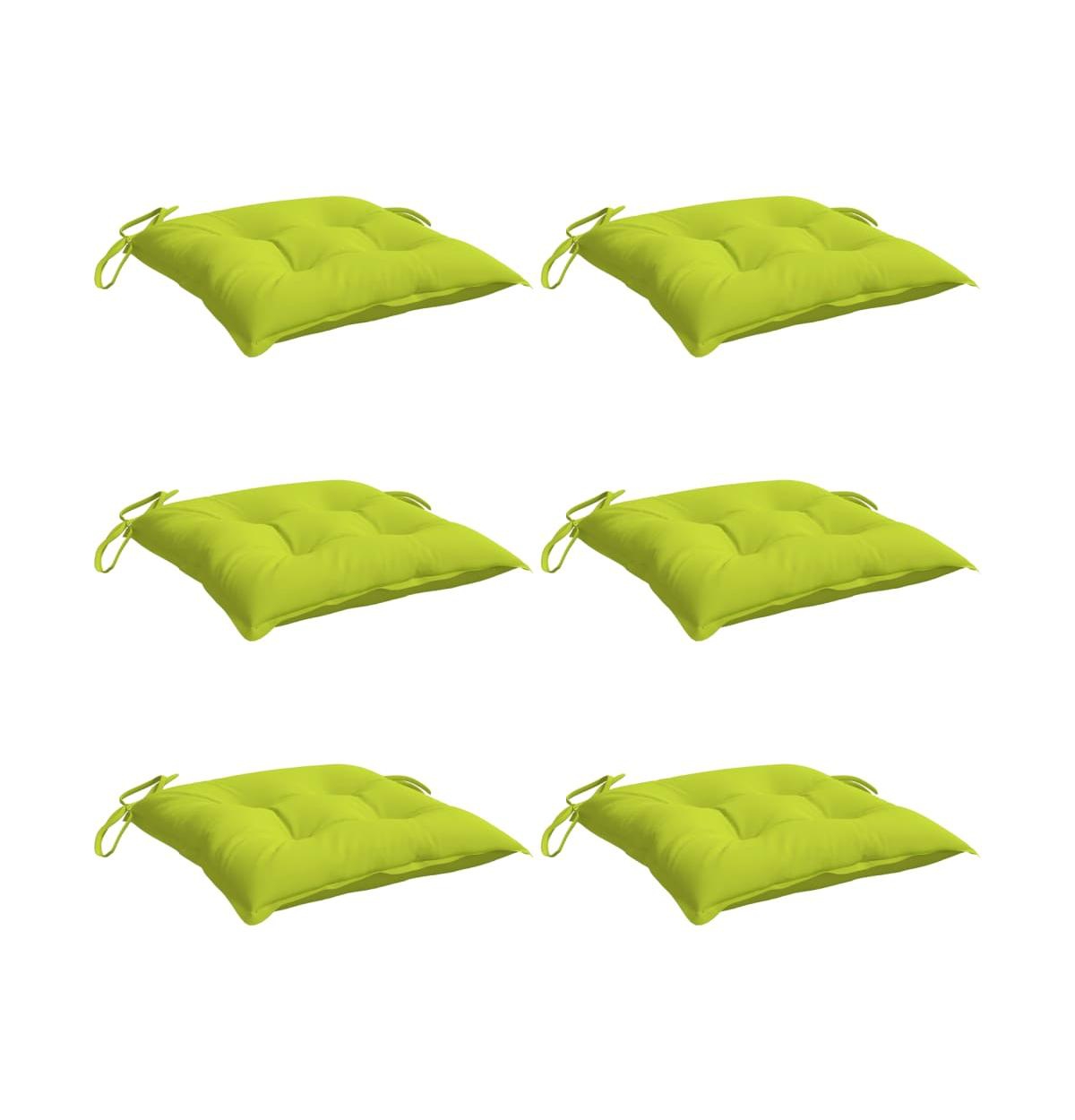 Click here for vidaXL Chair Cushions 6 pcs Bright Green 19.7x19.7... prices