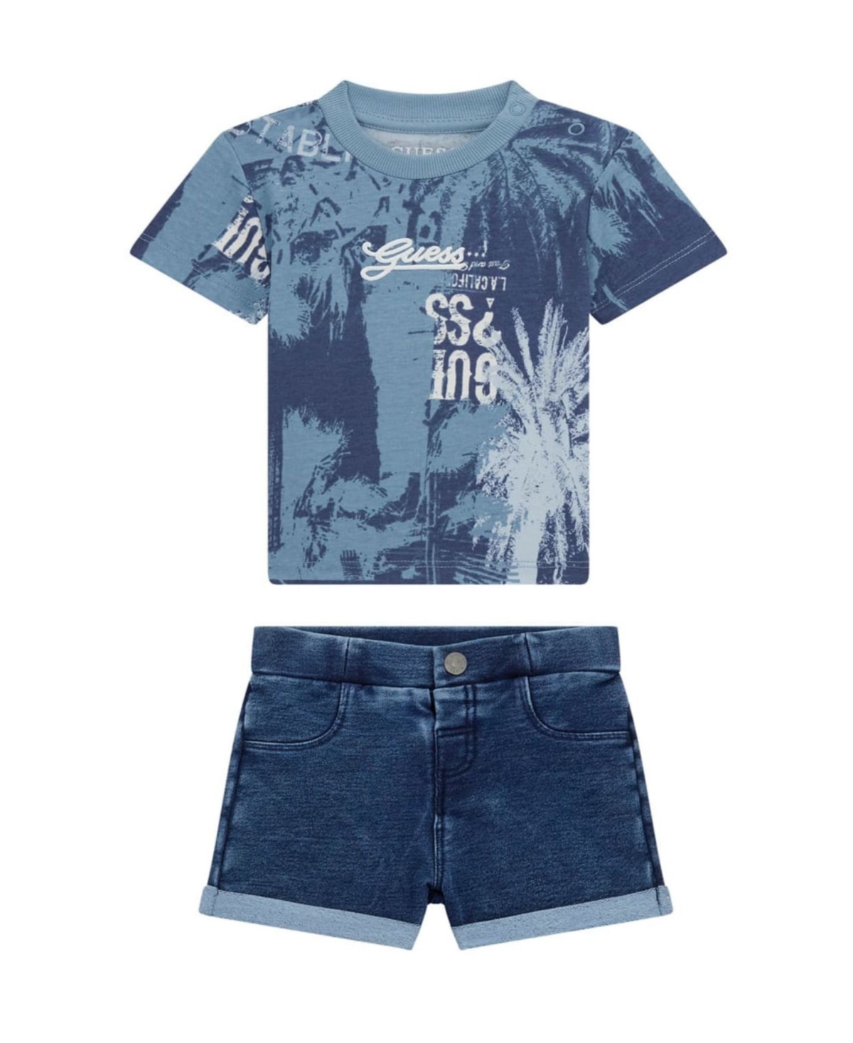 Click here for Guess Baby Boy 2-Piece All-Over Print Short Sleeve... prices
