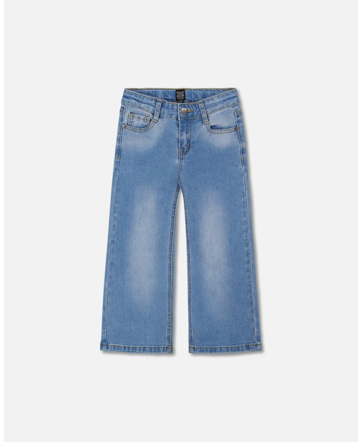Click here for Toddler and Little Girls Wide Leg Jeans Denim Blue... prices