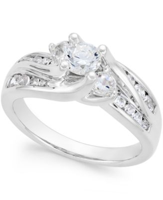 Diamond Swirl Bridal Ring (1 ct. t.w.) in 14k Gold or White Gold - Macy's