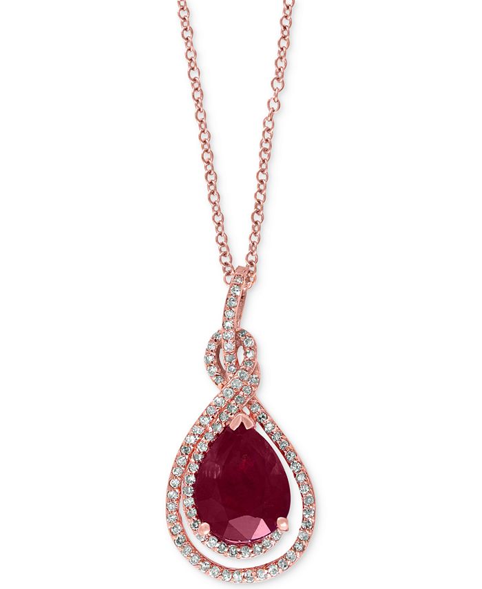 EFFY Collection EFFY® Ruby (2-5/8 ct. t.w.) and Diamond (1/4 ct. t.w ...