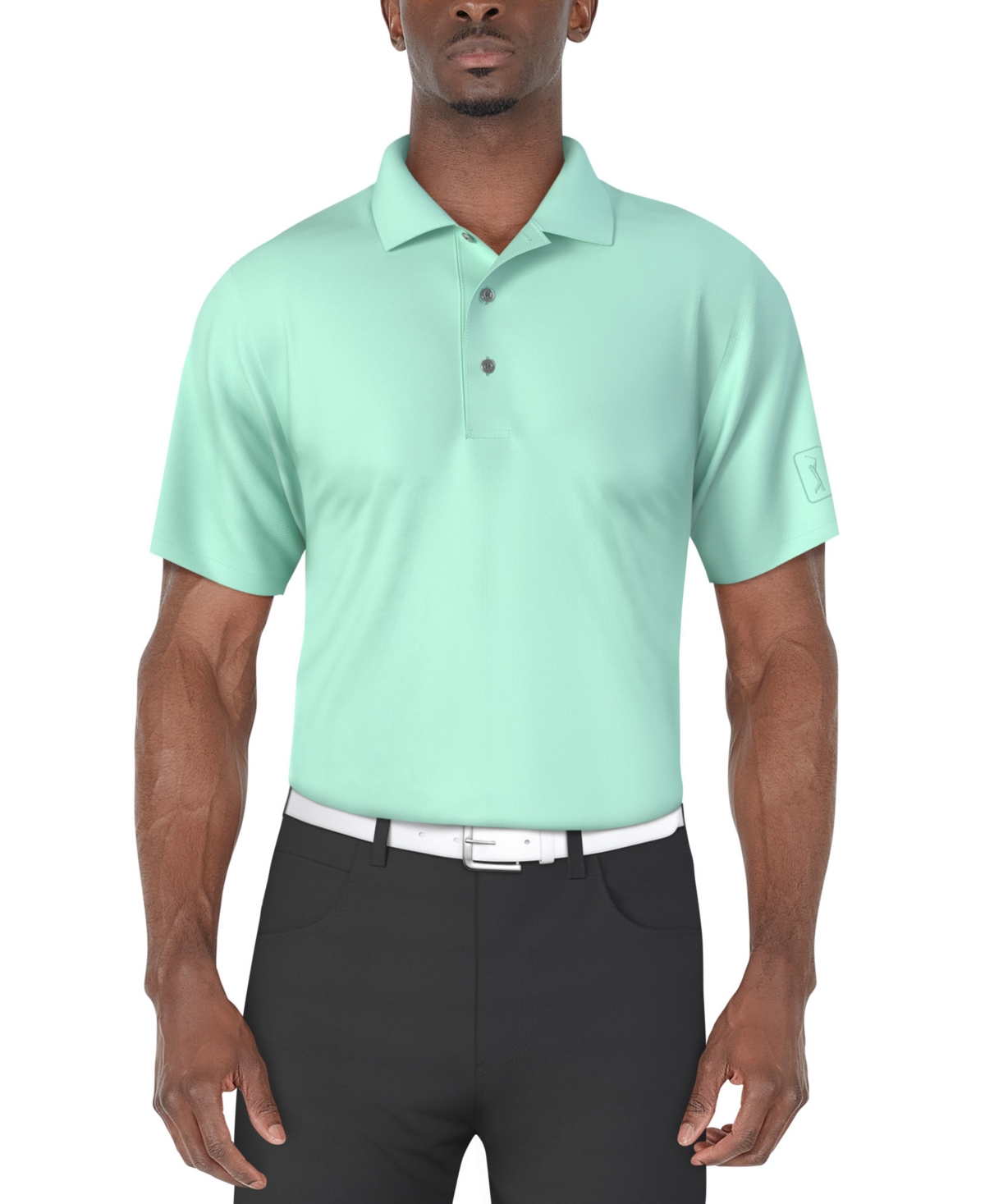 Click here for Pga Tour Mens Airflux Solid-Color Mesh Polo Golf S... prices