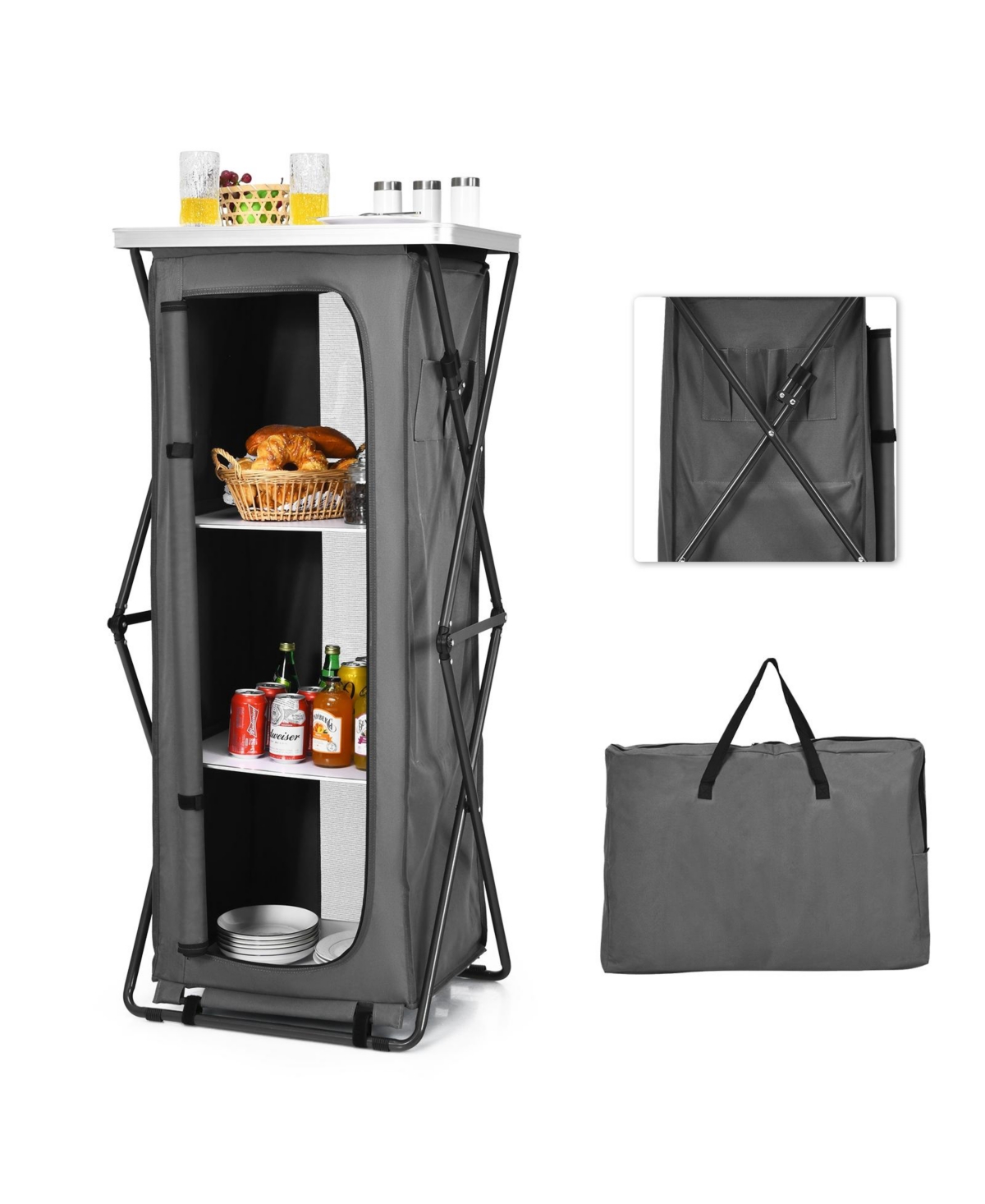 Click here for Folding Pop-Up Cupboard Compact Camping Storage Ca... prices