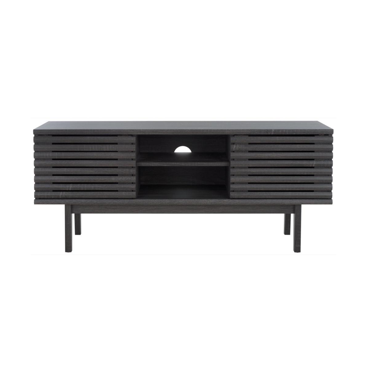 Aricia Small 2 Door Media Stand - Distressed black
