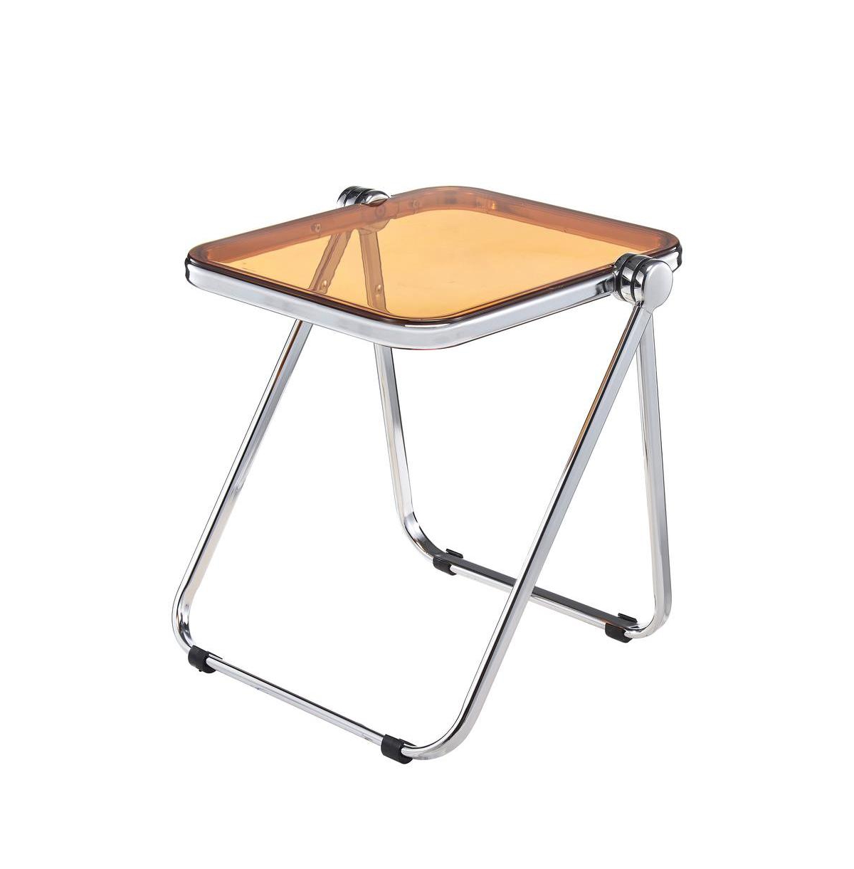 Click here for Rectangular Folding Side Table in Chrome Finish wi... prices