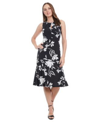 London Times Petite Printed Sleeveless Midi Dress - Macy's