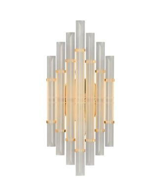 MOOSE Contemporary Frosted Crystal Wall Sconce Gold Wall Light Fixture ...