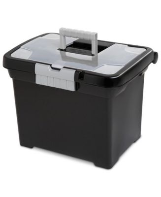 Sterilite Portable Lockable File Box Organizer with Handle (12 Pack ...