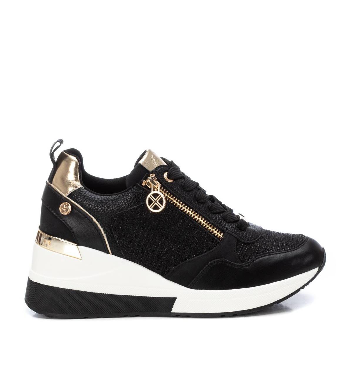 Click here for Womens Wedge Sneakers By Xti - Black prices