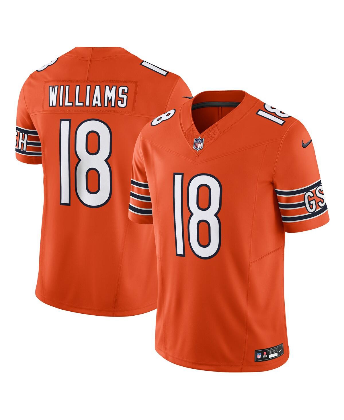 Click here for Nike Mens Caleb Williams Orange Chicago Bears Vapo... prices