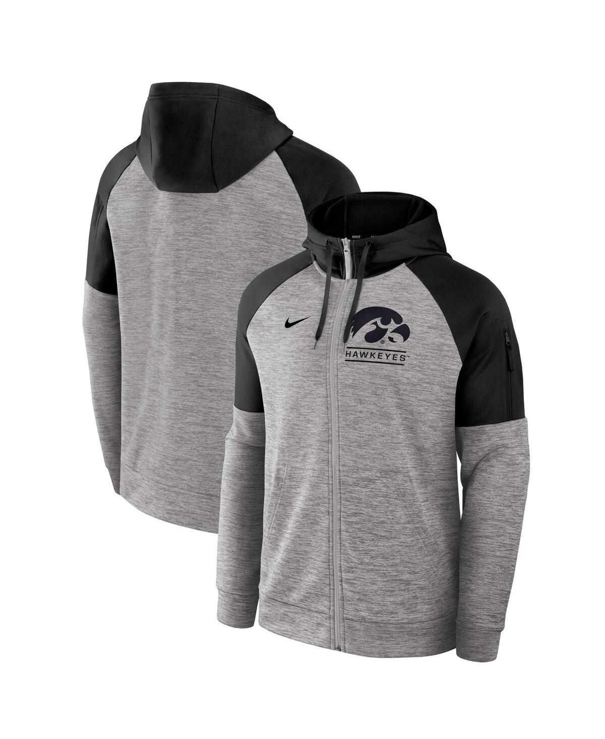 Click here for Nike Mens Heather Gray Iowa Hawkeyes Fitness Ragla... prices