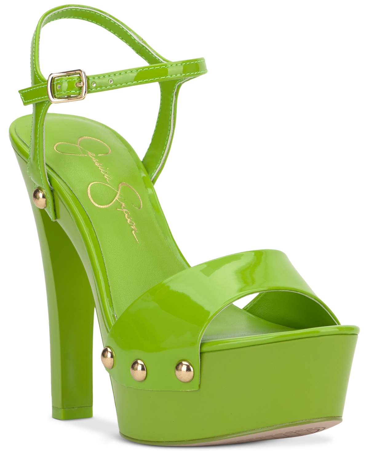 Jessica Simpson Calenta Ankle Strap Platform Sandal In Lizard Green ...