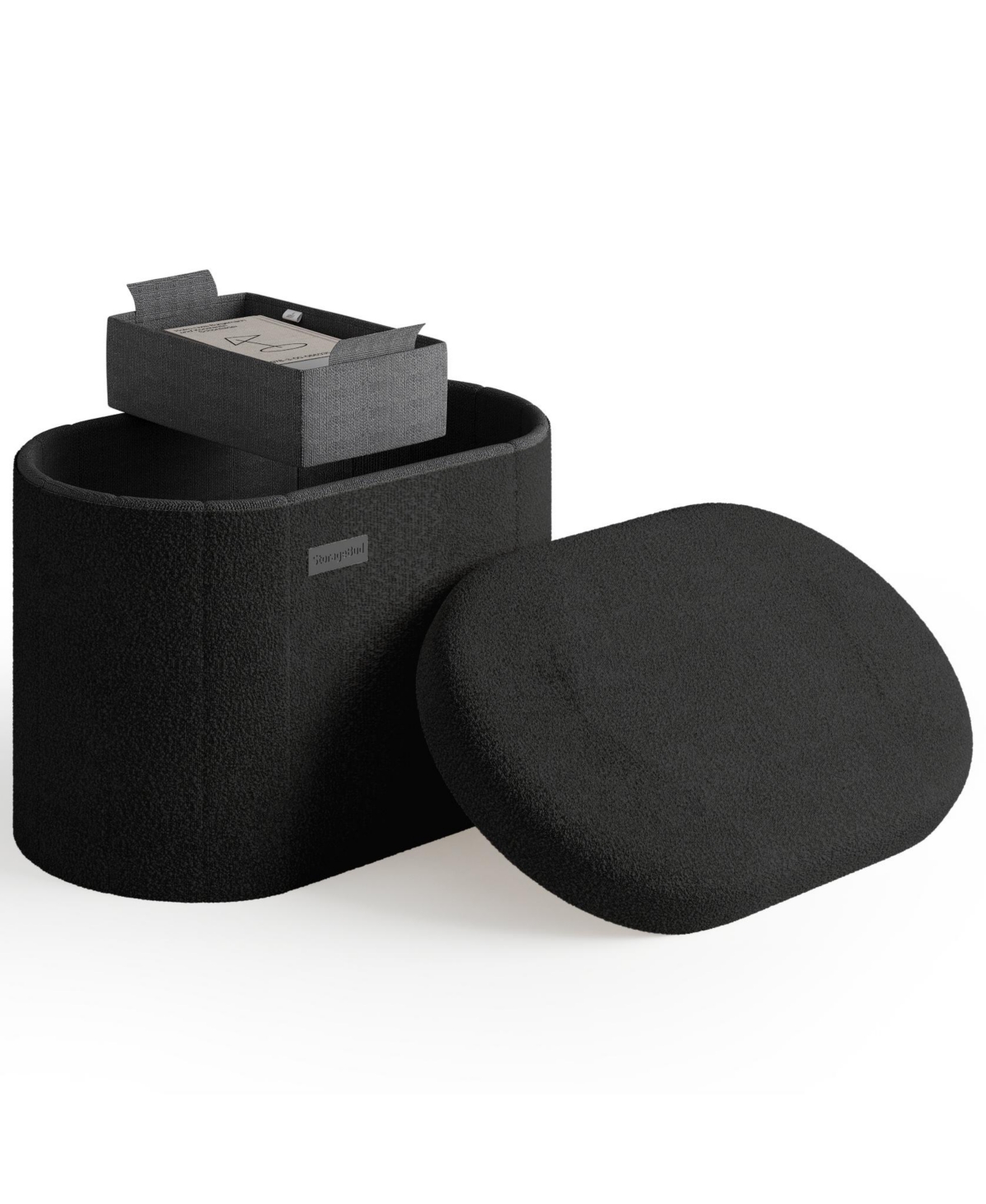 Click here for Ovel Boucle Ottoman Storage Bench-Modern Foot Stoo... prices