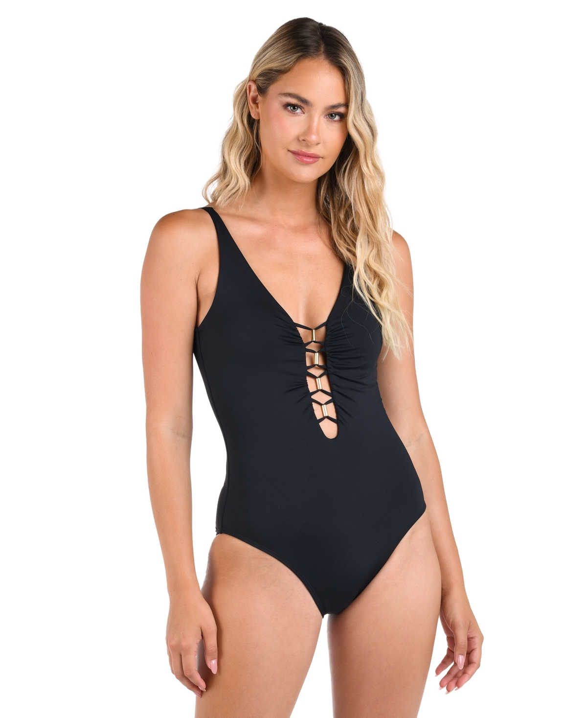 Click here for La Blanca Womens Island Goddess Plunging Swimsuit... prices