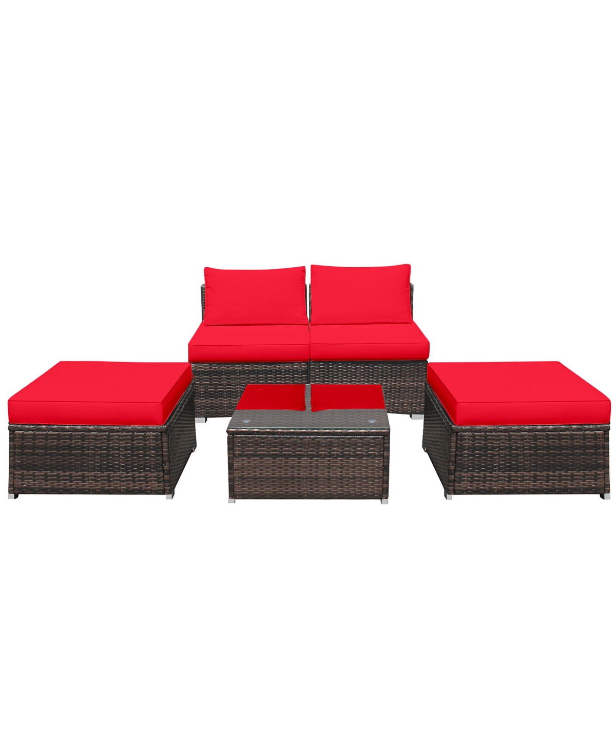 Click here for Gymax 5PCS Outdoor Patio Furniture Set w/ Coffee T... prices