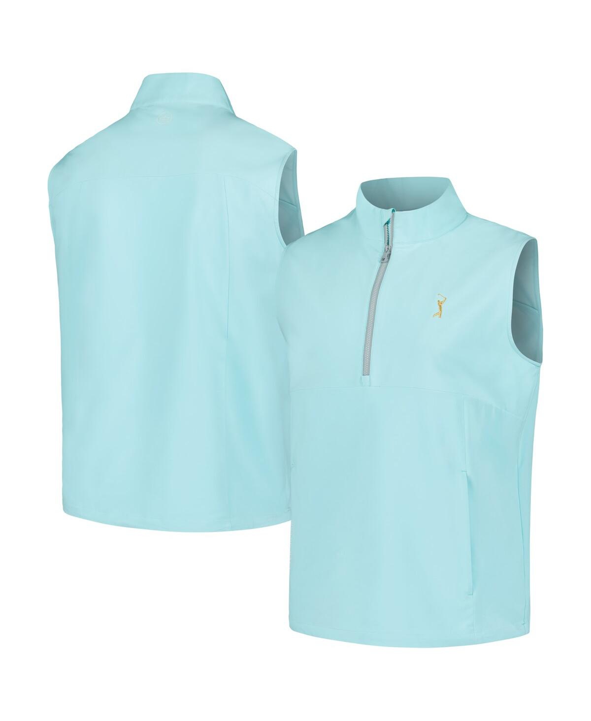 Click here for Peter Millar Mens Aqua The Players Windward Half-Z... prices
