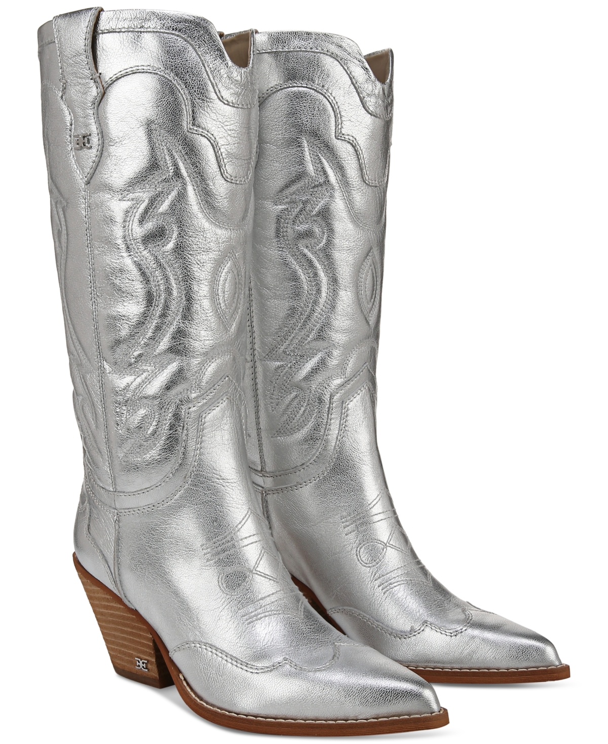 Click here for Sam Edelman Womens James Cowboy Boots - Silver prices