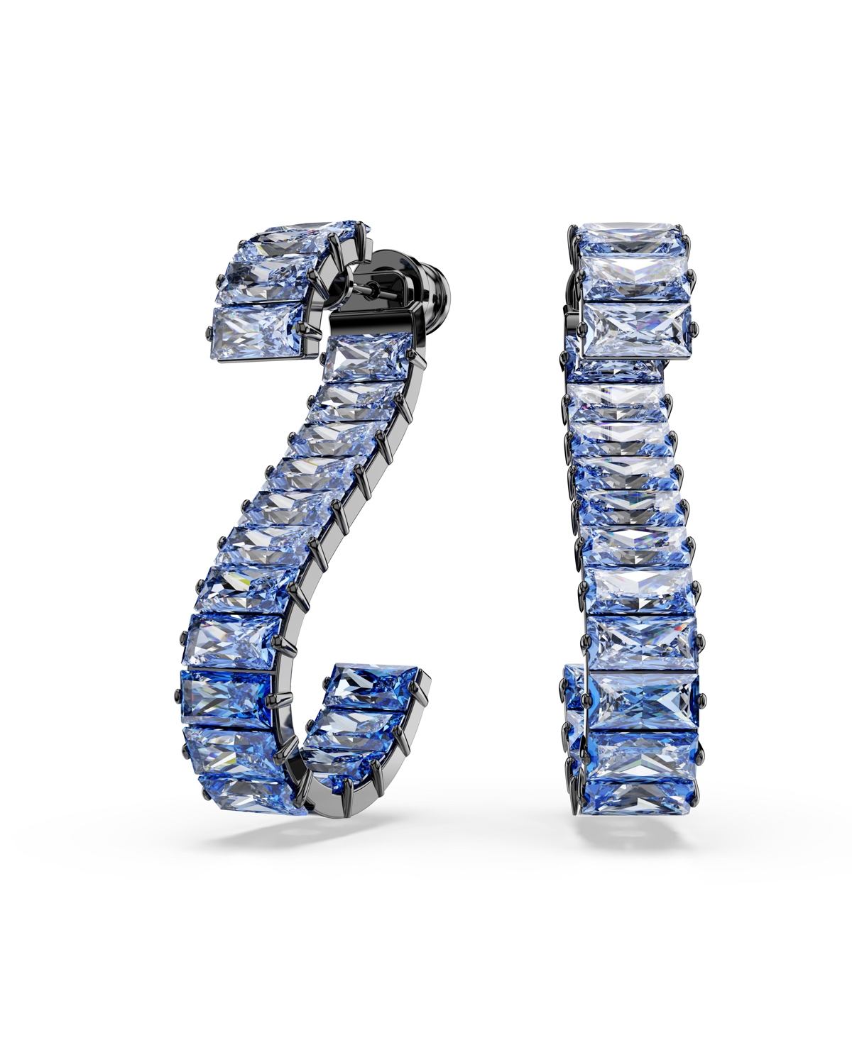 Click here for Swarovski Matrix Ruthenium Plated Drop Earrings -... prices