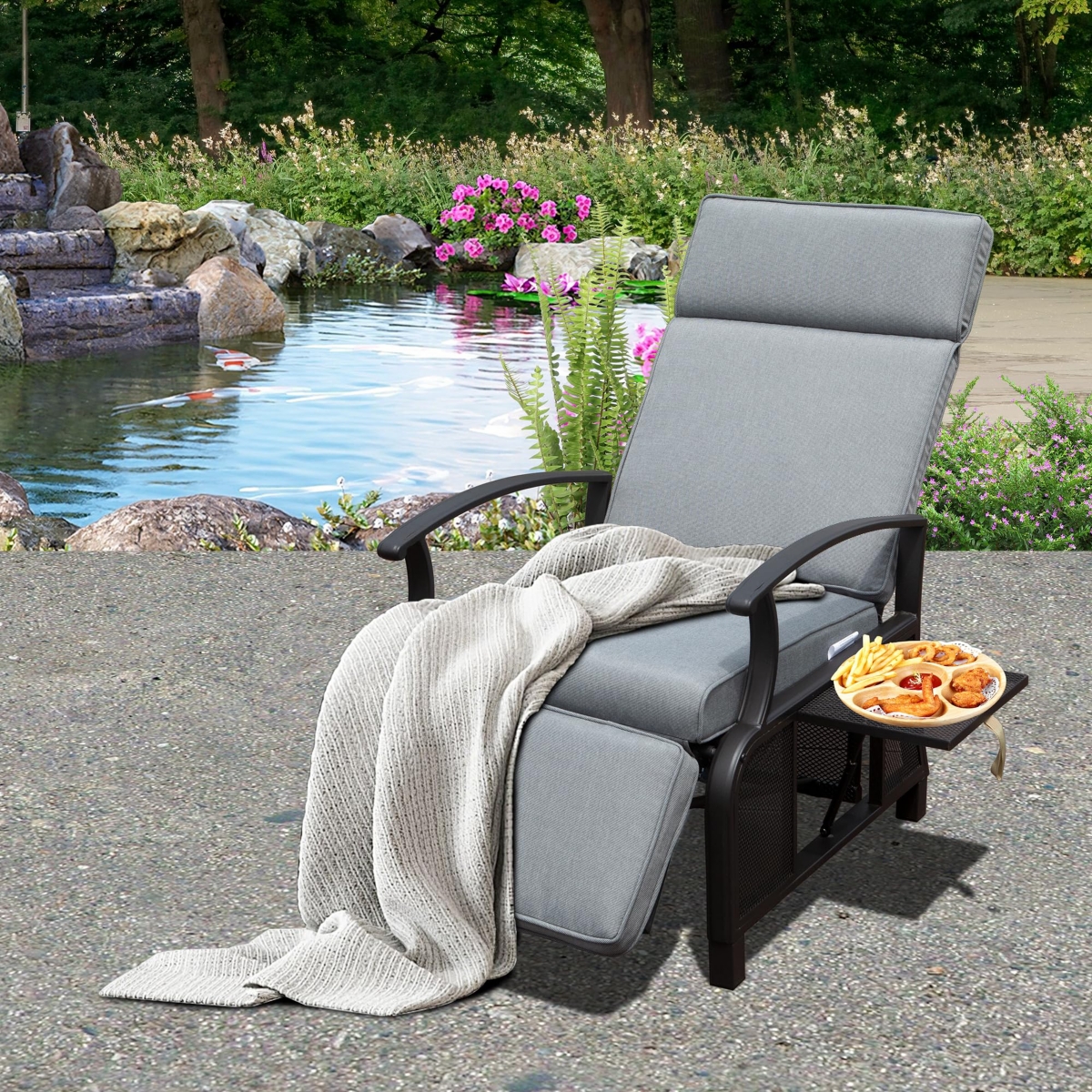 Click here for Mondawe Adjustable Patio Recliner Chair Lounge Cha... prices