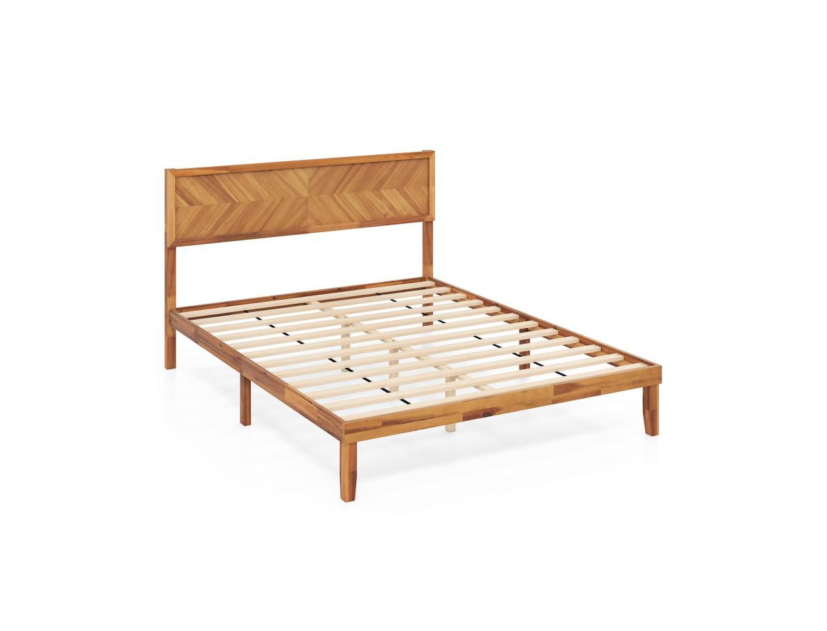 Click here for Bed Frame with Built-In Headboard and Storage Comp... prices