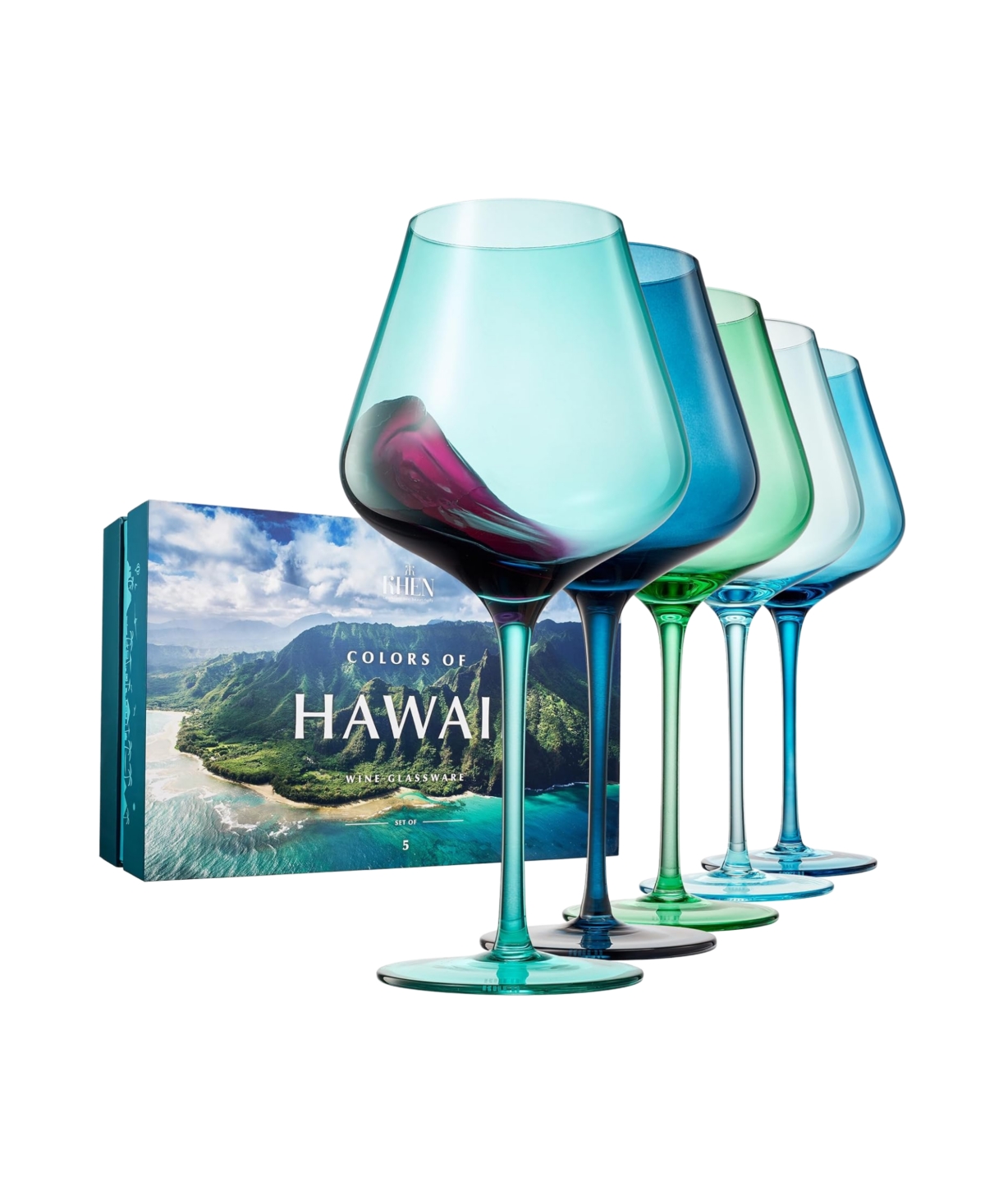 Click here for The Wine Savant Colors of Hawaii Beach Wine Glasse... prices