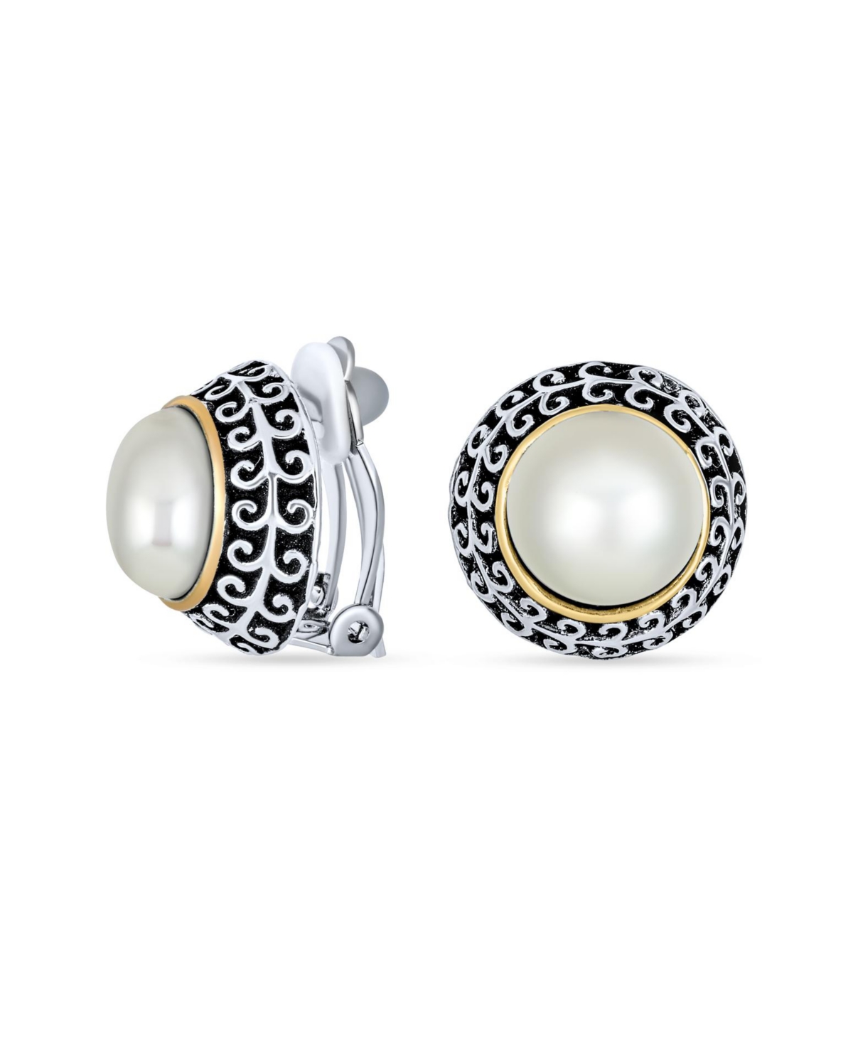 Click here for Bling Jewelry Balinese Button Style Clip-On Earrin... prices
