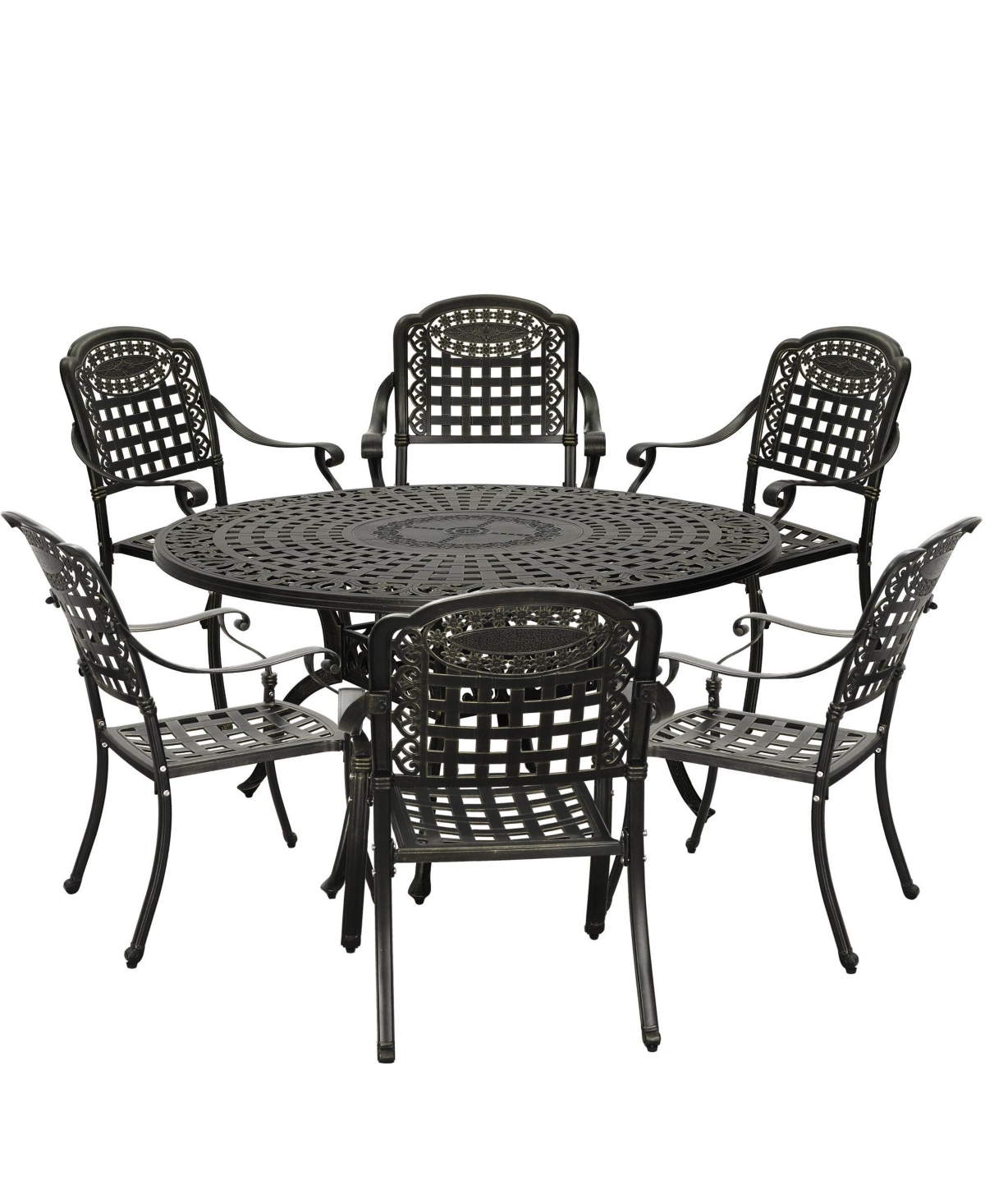 Click here for 7pcs Patio Dining Set Cast Aluminium Outdoor Dinin... prices