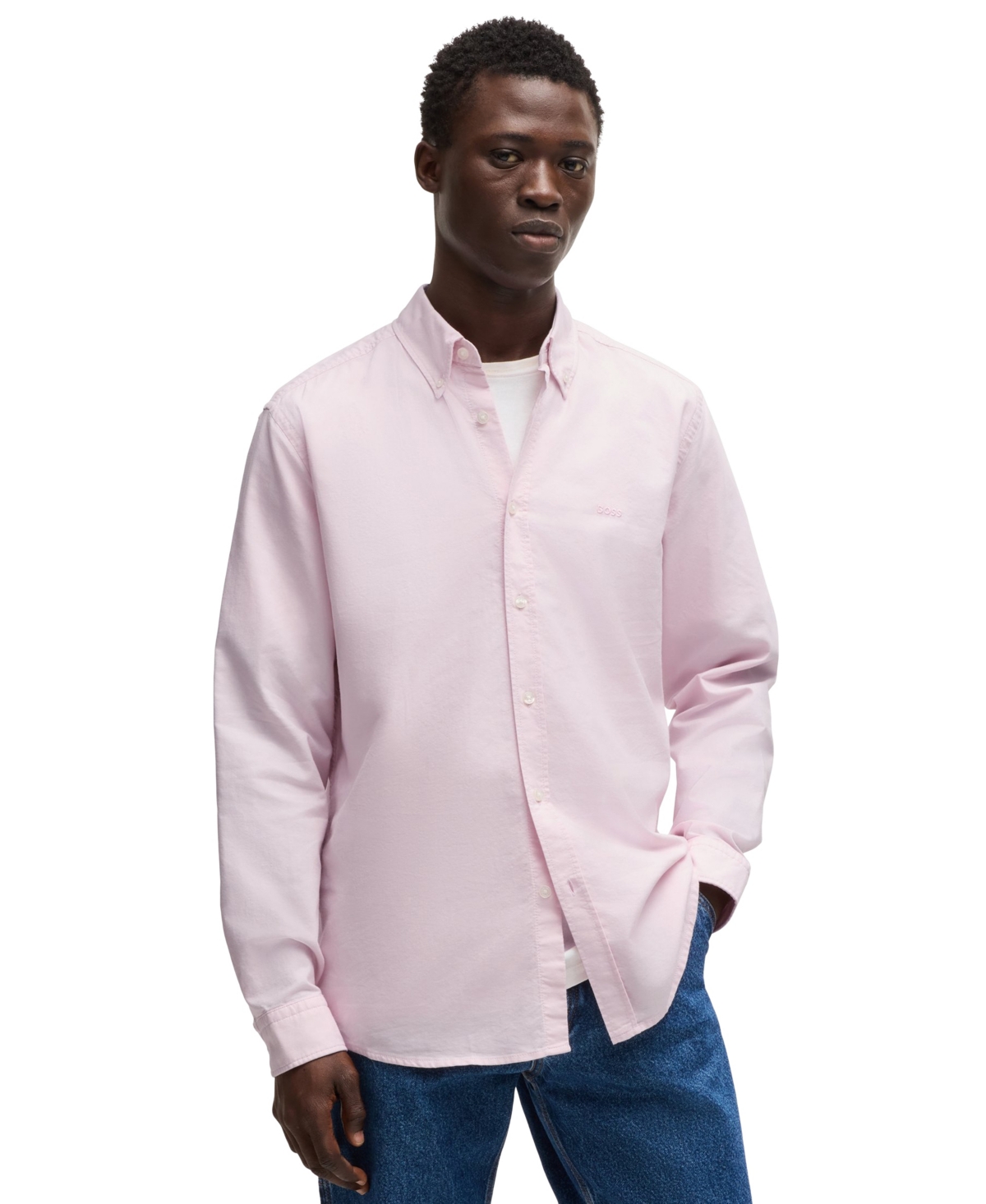 Click here for Boss by Hugo Boss Mens Button-Down Regular-Fit Dre... prices