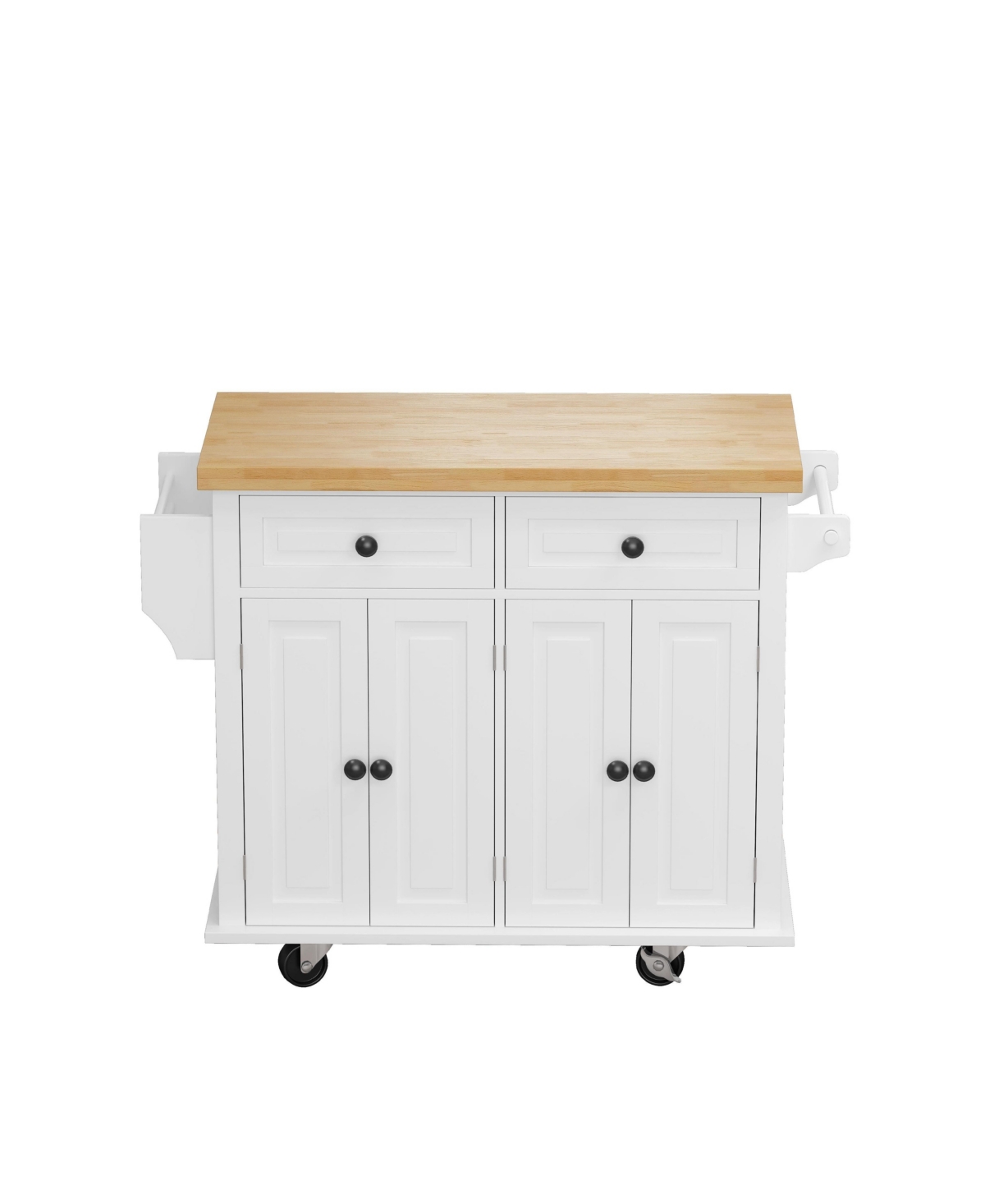 Click here for Kitchen Island Cart with Two Storage Cabinets and... prices