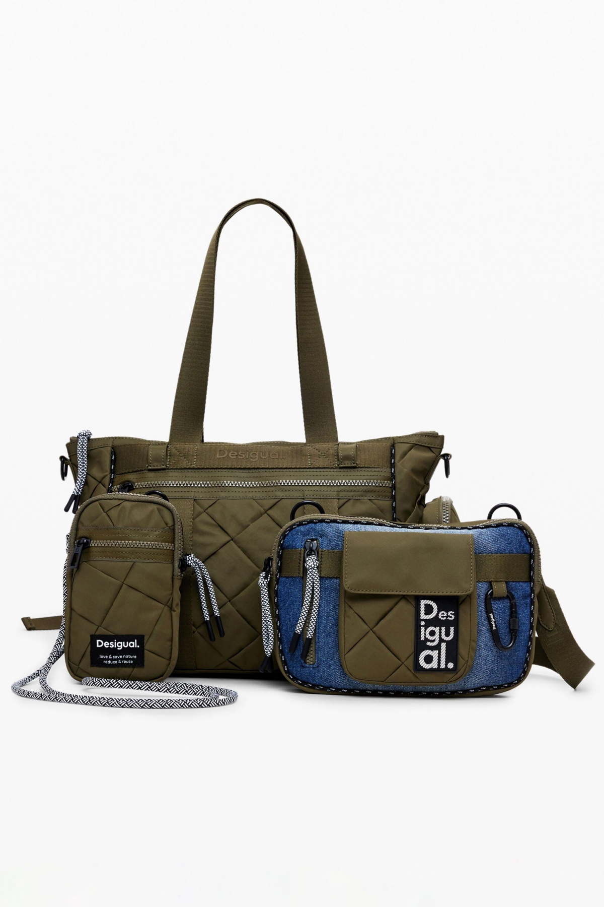 Click here for Desigual Womens Voyager bowling bag - Green prices