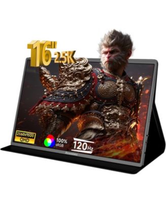 XGaming Portable Monitor 2.5K 2560x1600 QHD 16 Inch,120Hz IPS Display ...