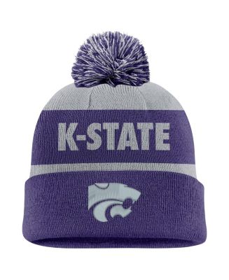 Nike Men's Gray/Purple Kansas State Wildcats Peak Stripe Cuffed Knit ...