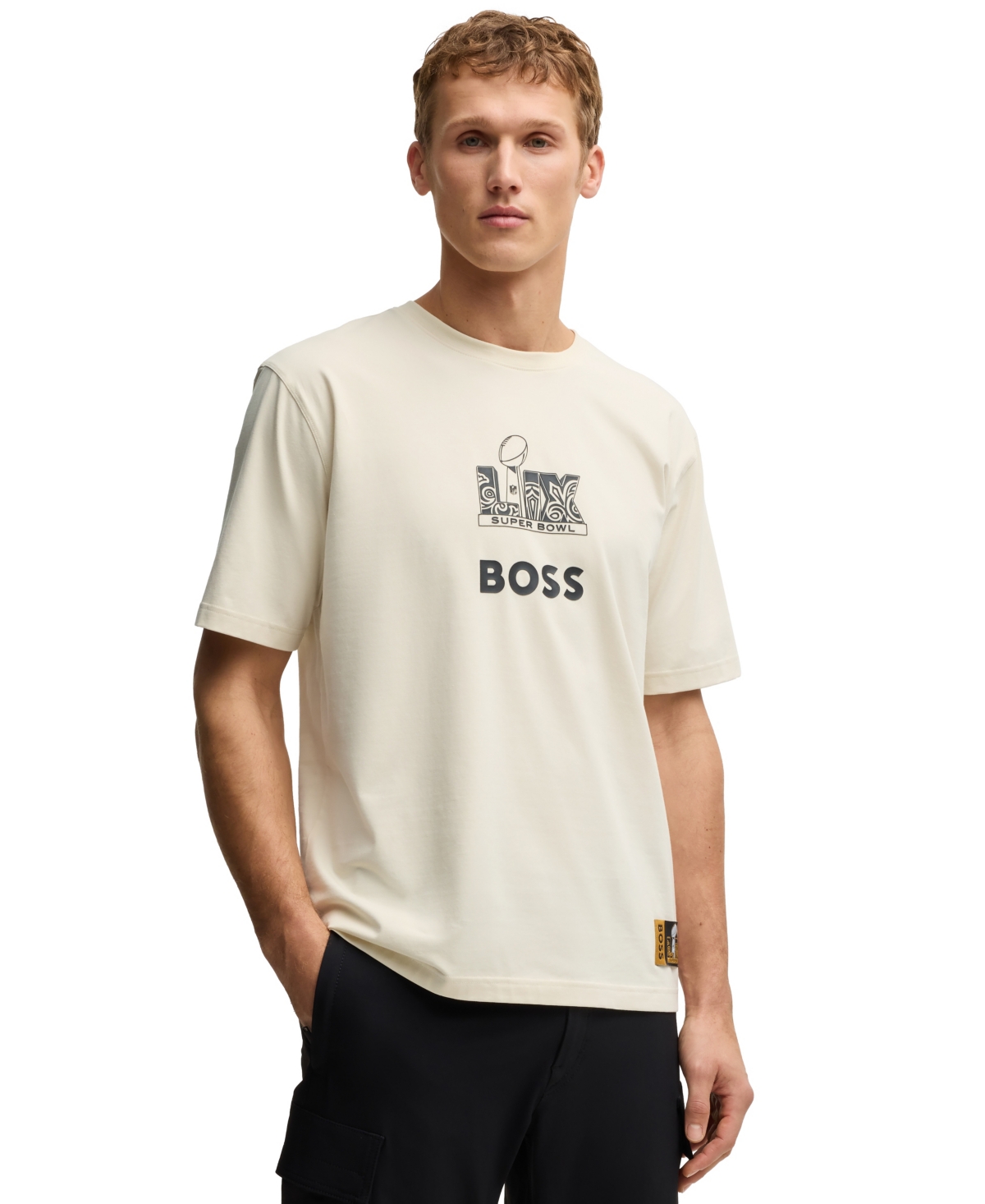 Click here for Hugo Boss x Nfl Mens Gold-Tone Artwork T-Shirt - O... prices