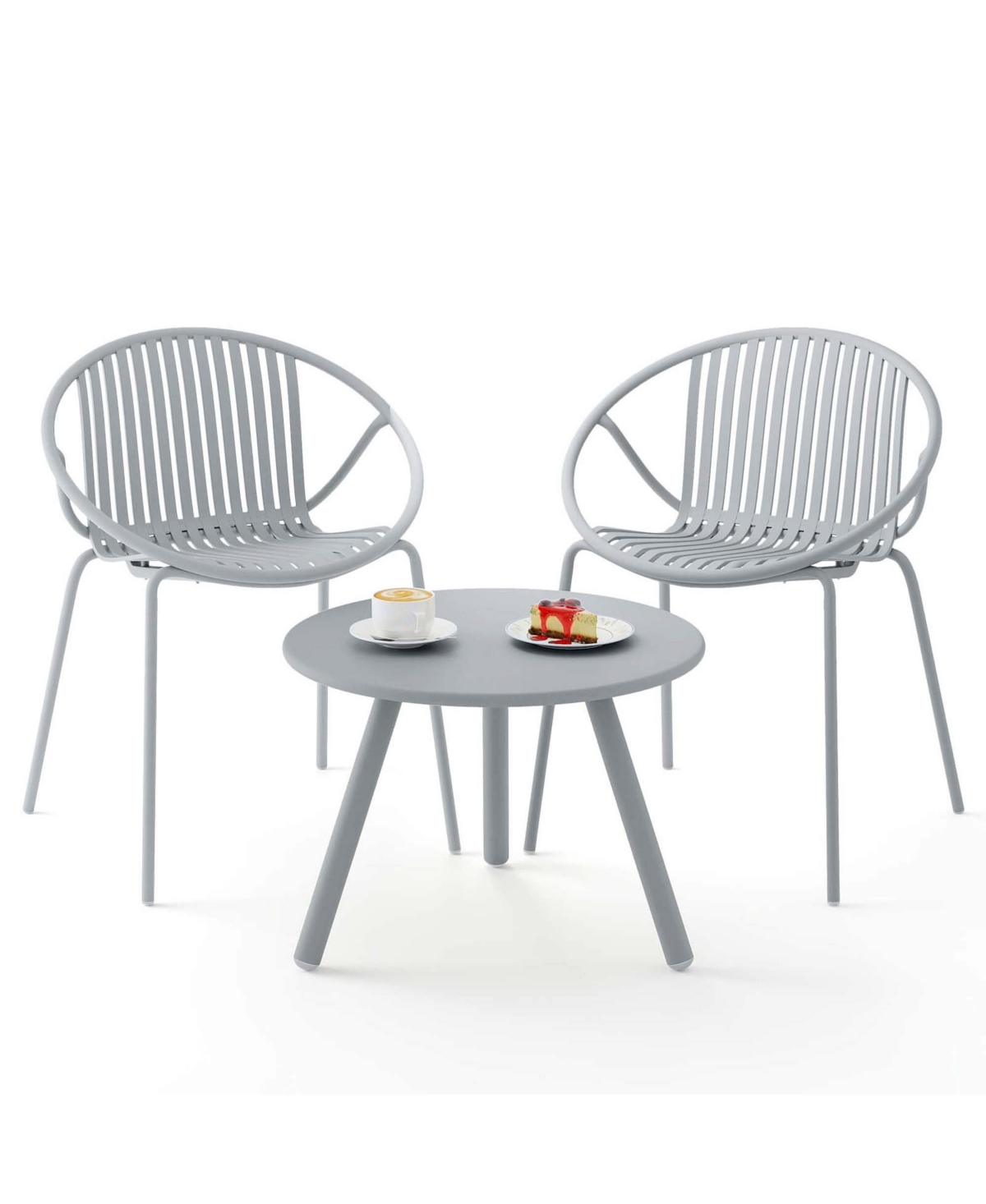 Click here for 3 Pieces Bistro Set All Weather Pp Patio Conversat... prices
