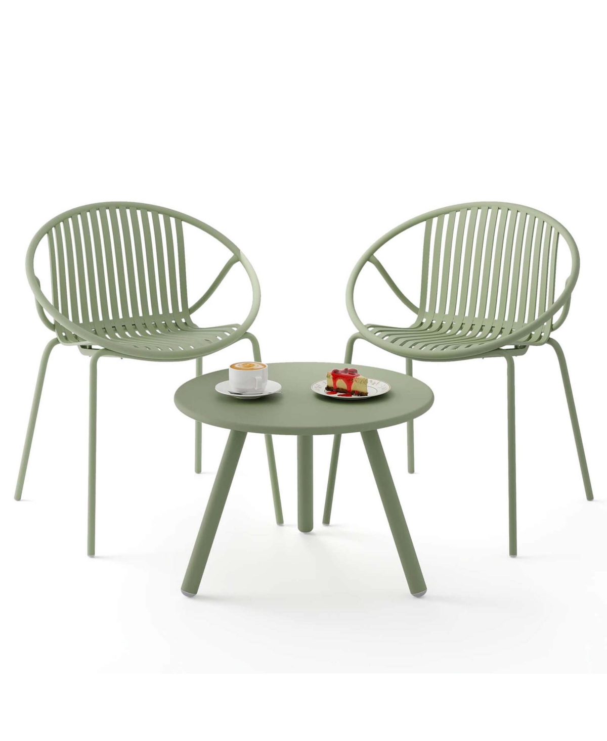 Click here for 3 Pieces Bistro Set All Weather Pp Patio Conversat... prices