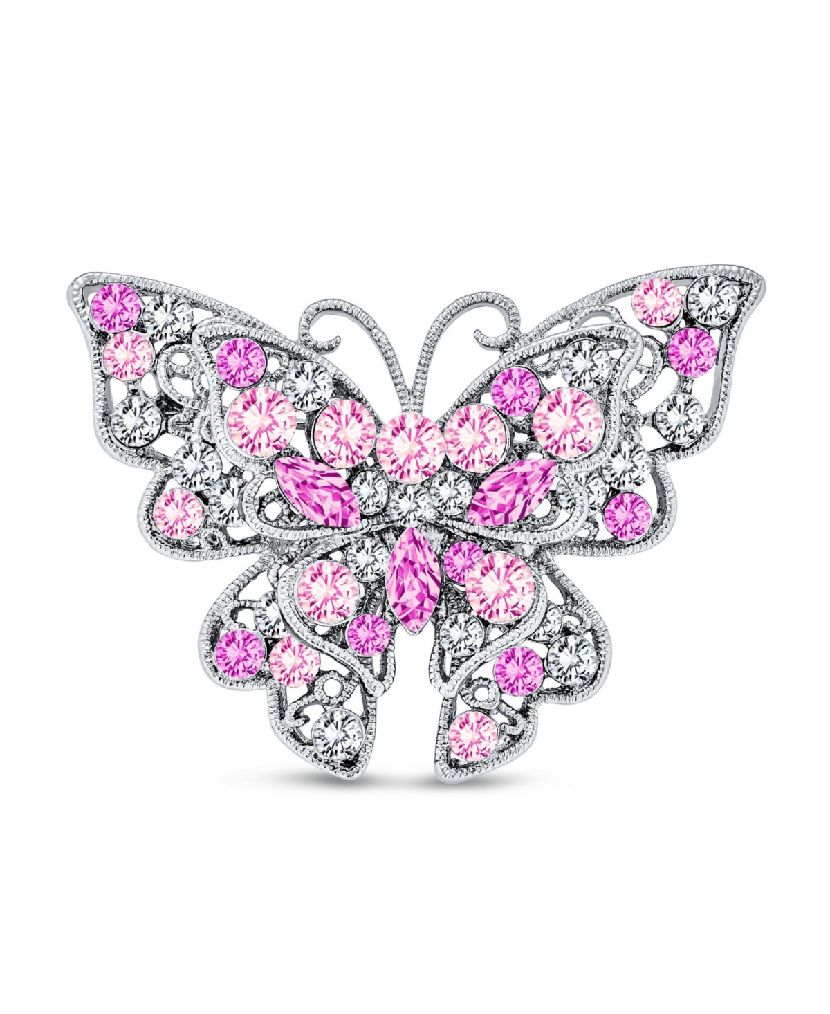 Click here for Bling Jewelry Large Crystal Filigree Butterfly Bro... prices