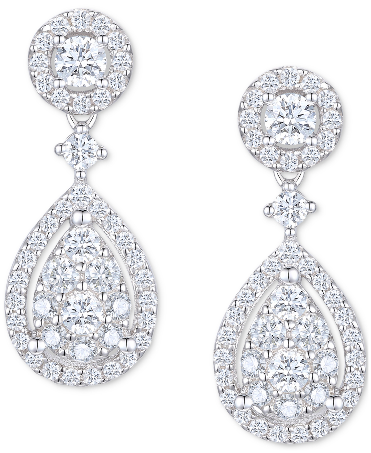Click here for Diamond Drop Earrings (3/4 ct. t.w.) in 14k White... prices