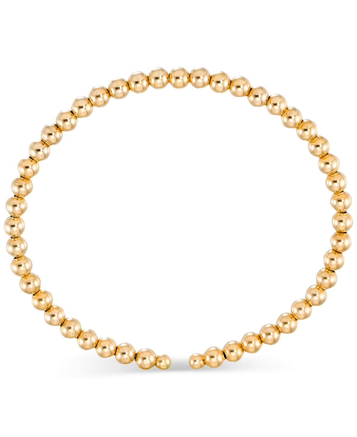 Click here for Beaded Flex Bangle Bracelet in 10k Yellow Gold - G... prices