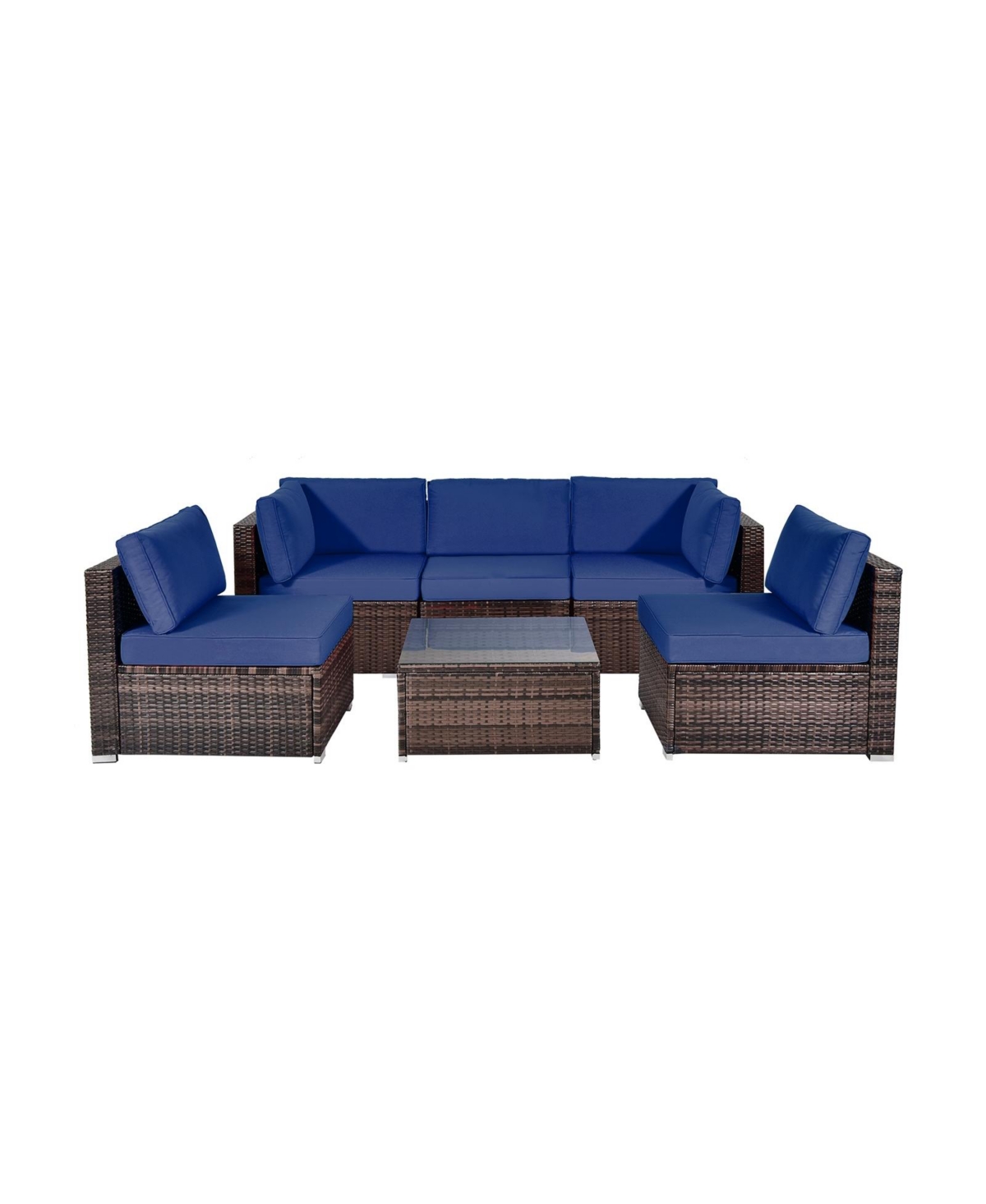 Click here for 6 Pieces Patio Rattan Furniture Set with Cushions... prices