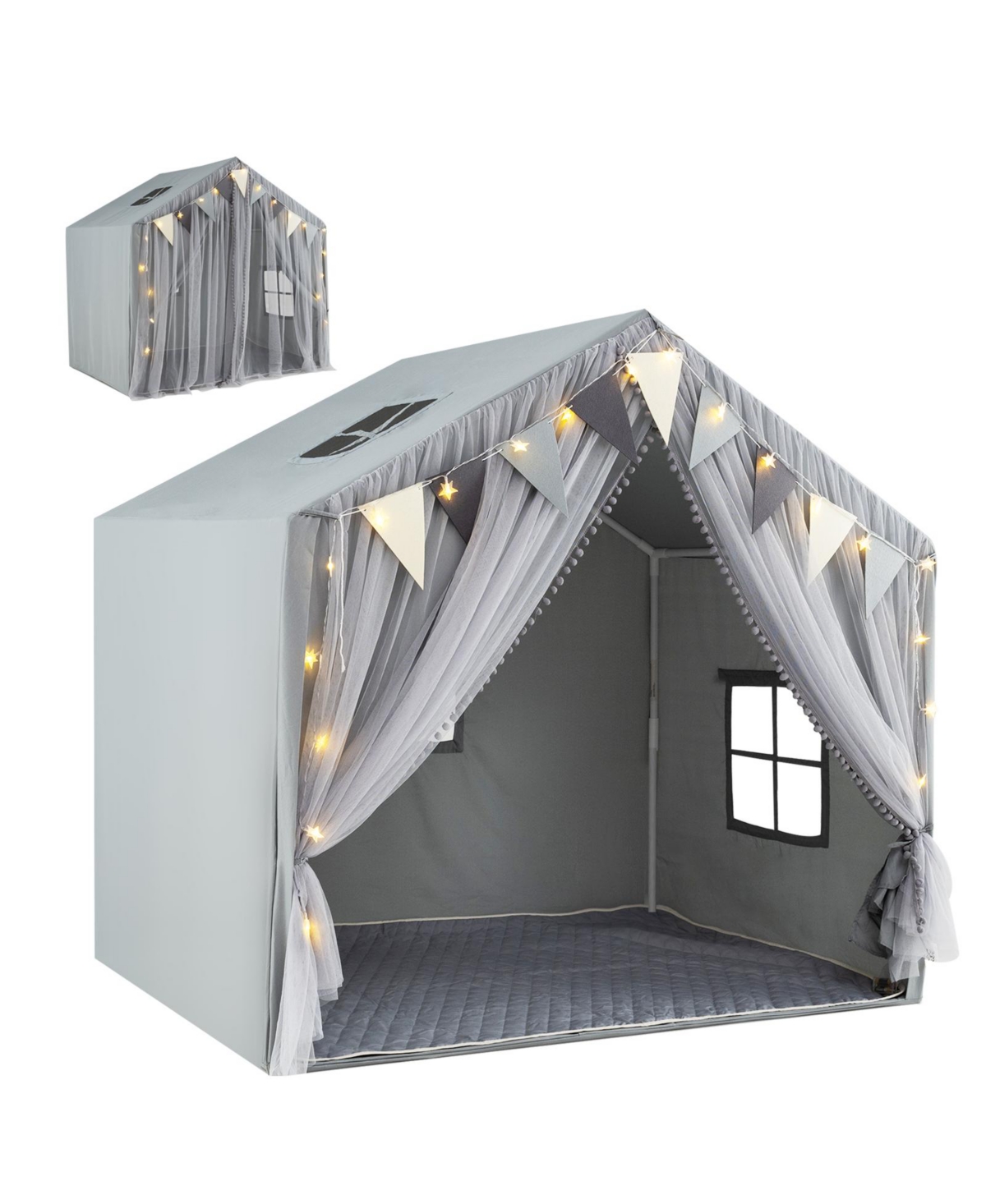 Click here for Large Kids Playhouse Tent with Curtains and Window... prices
