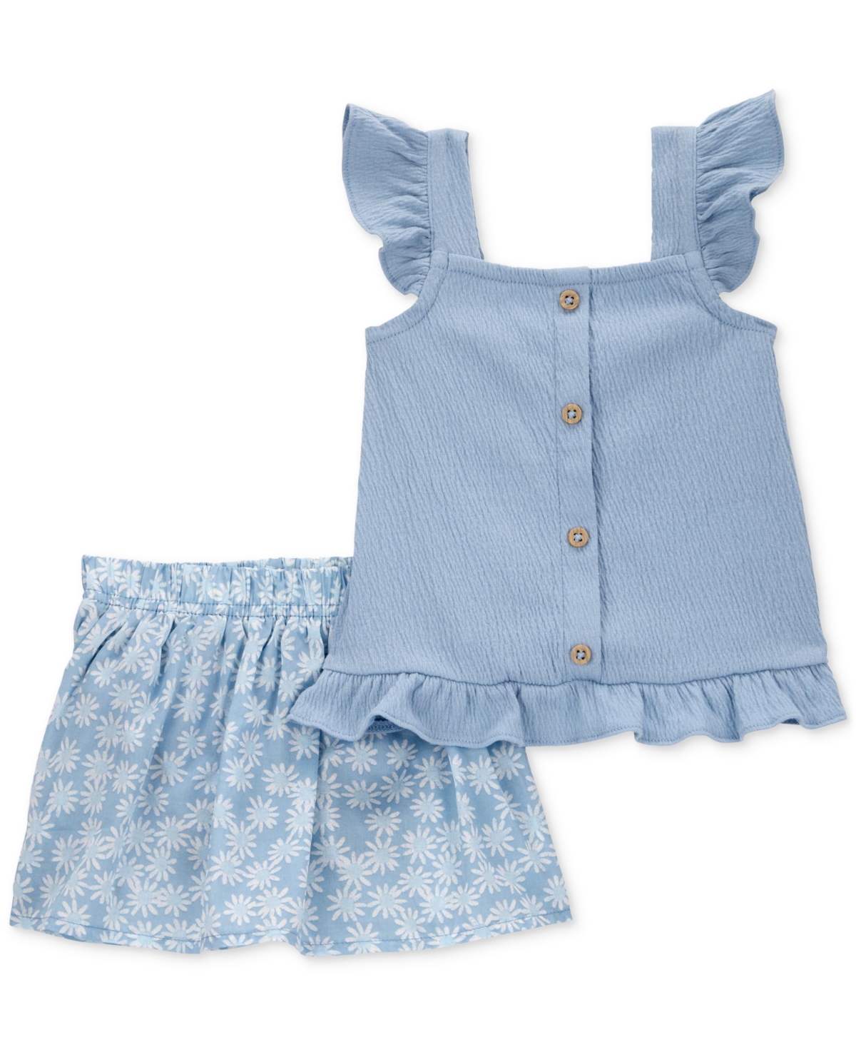 Click here for Carters Baby Girls 2-Pc. Flutter-Sleeve Top & Flor... prices