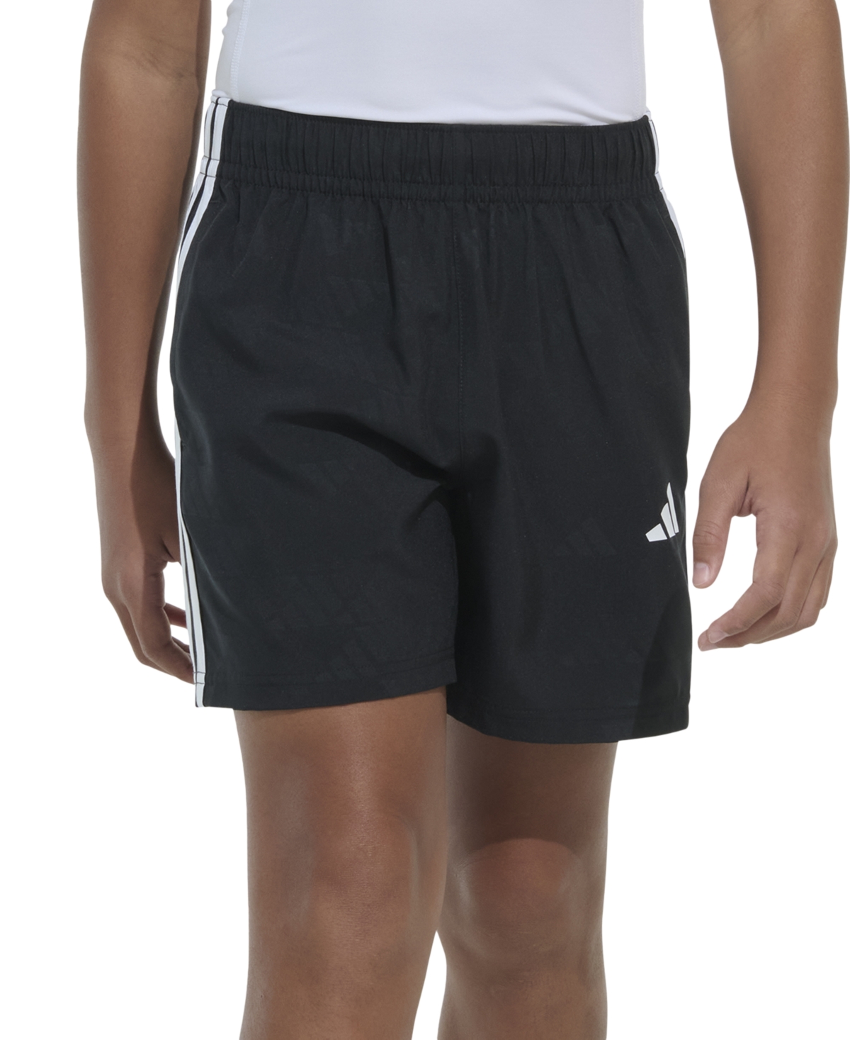 adidas Big Boys Debossed Print Legacy Pull-On Shorts - Black