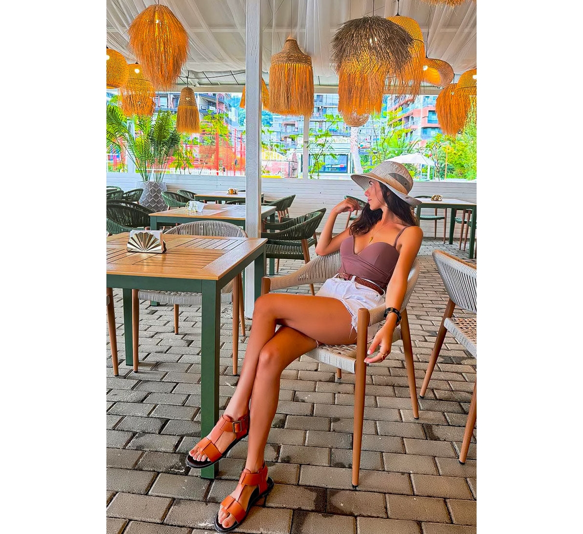 Click here for Shayla Gladiator Flat Sandals - Tan real soft leat... prices