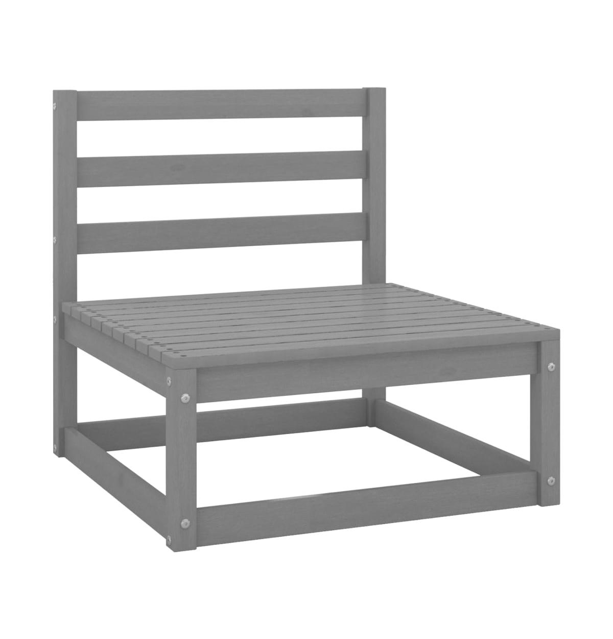 Click here for Patio Middle Sofa Gray Solid Pinewood - Gray prices