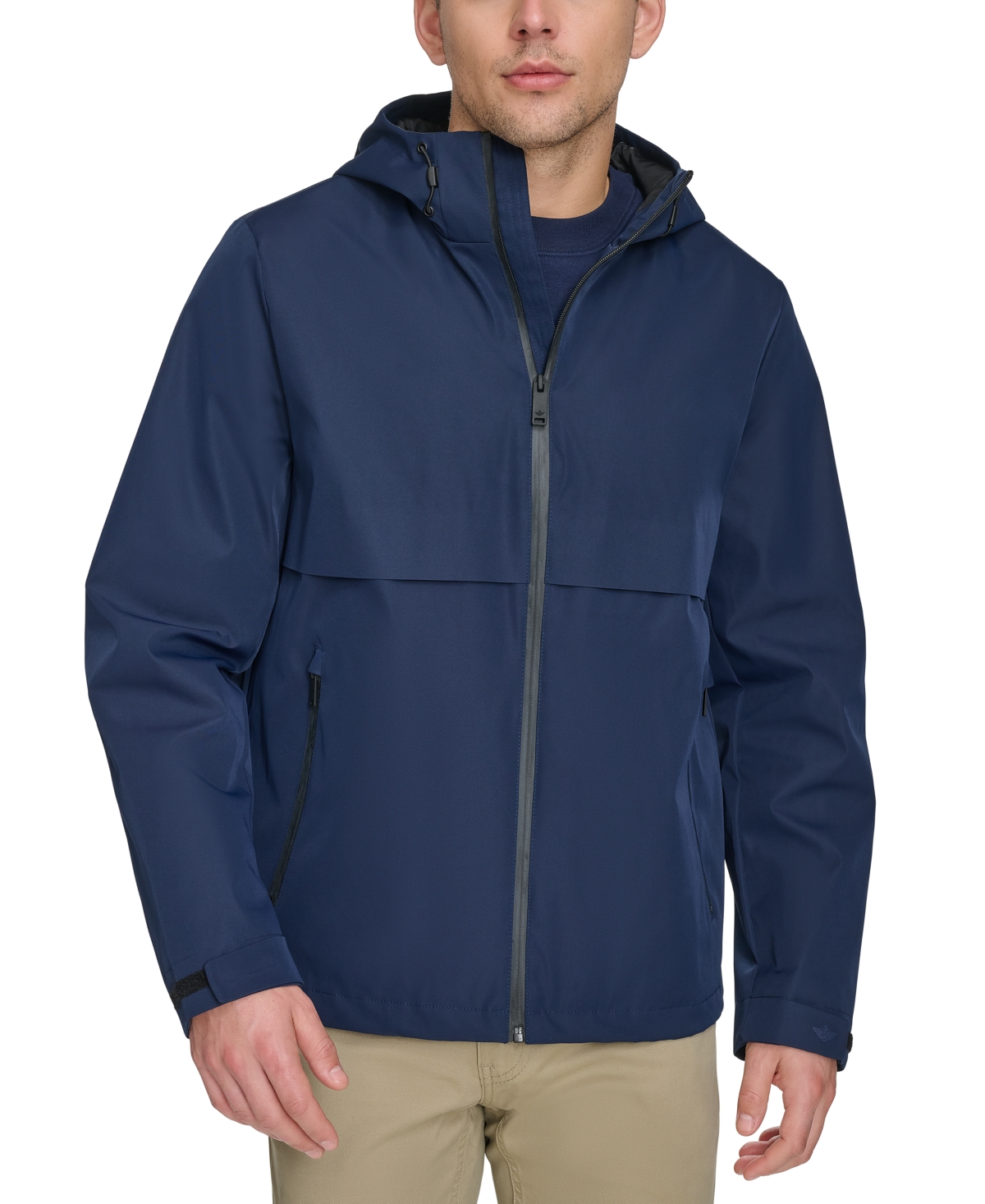Dockers Mens Hooded Rain Jacket - Navy