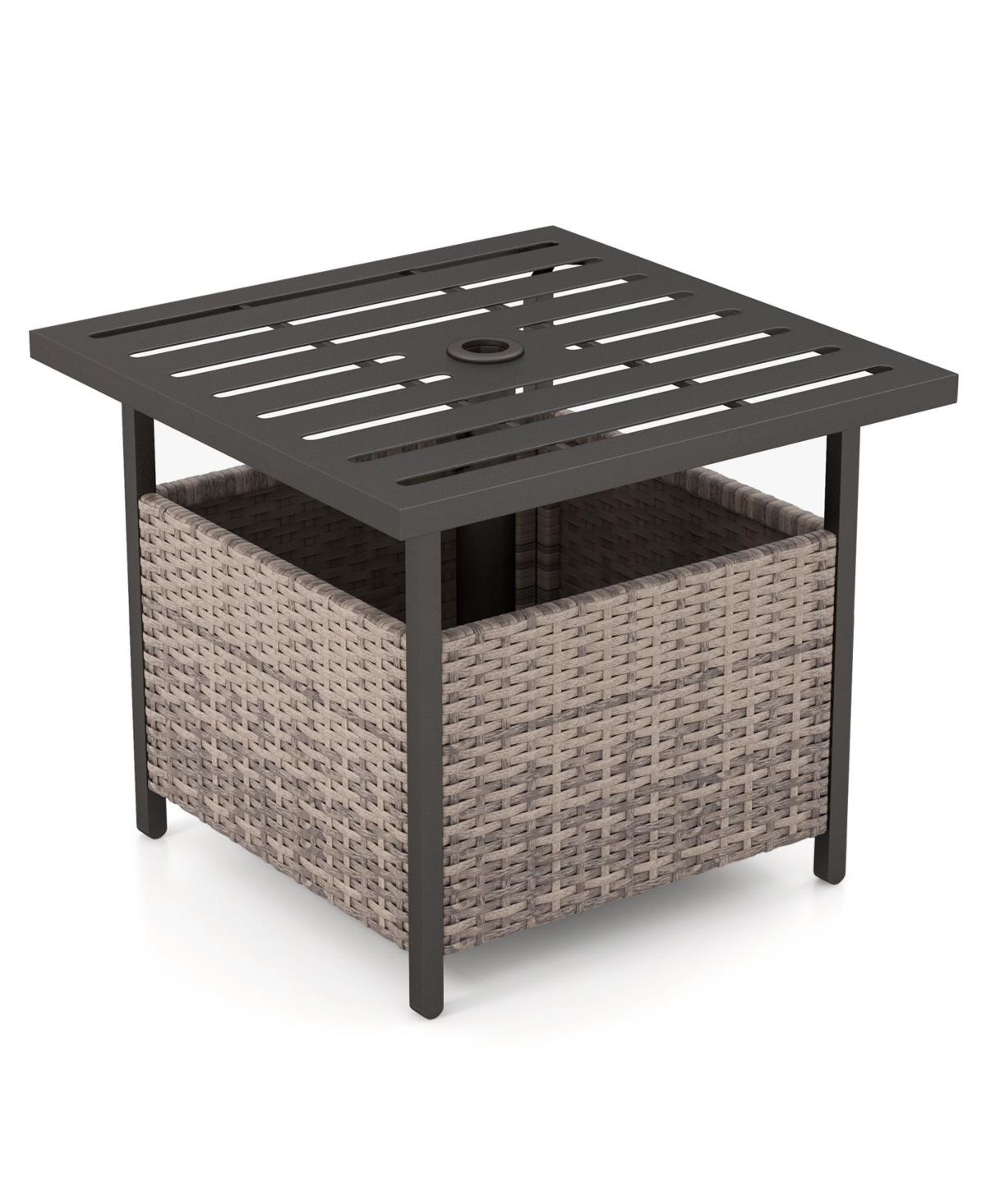 Click here for Outdoor Patio Rattan Wicker Steel Side Deck Table... prices
