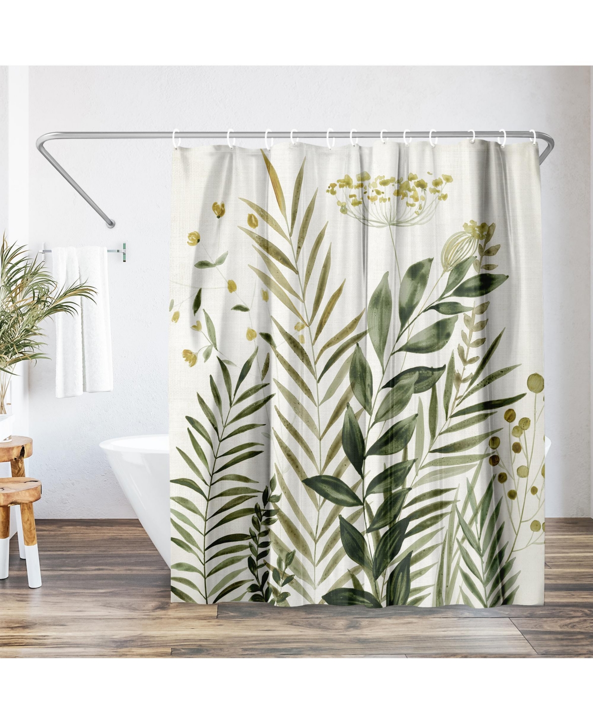 Click here for 71x74 Floral Eucaliptus Shower Curtain - 100 Polye... prices